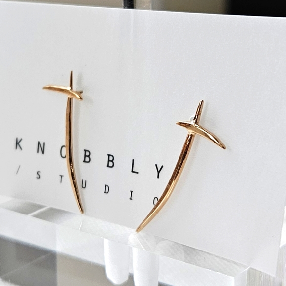 knobbly studio | Jewelry | Rose Gold Samurai Earringear Climber New ...